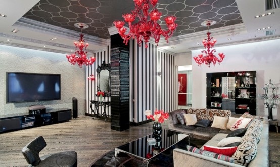 Decoración de interiores: - Decoracion en Rojo y Negro: Lujo y Glamour
