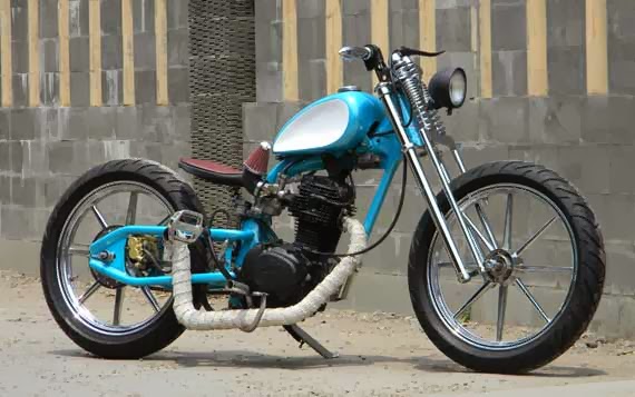 Gambar Honda CB Modif menjadi Harley Davidson Inspirasi Untuk Anda