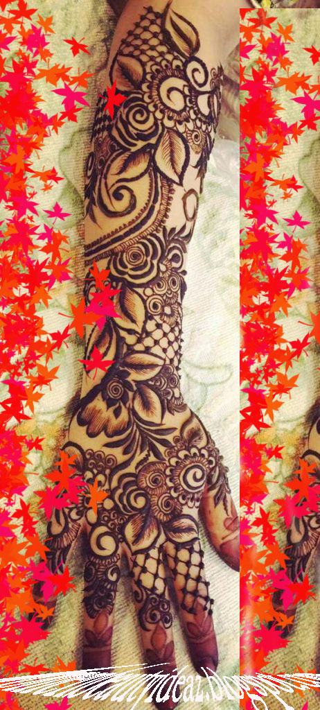 Different styles of Mahandi desgins