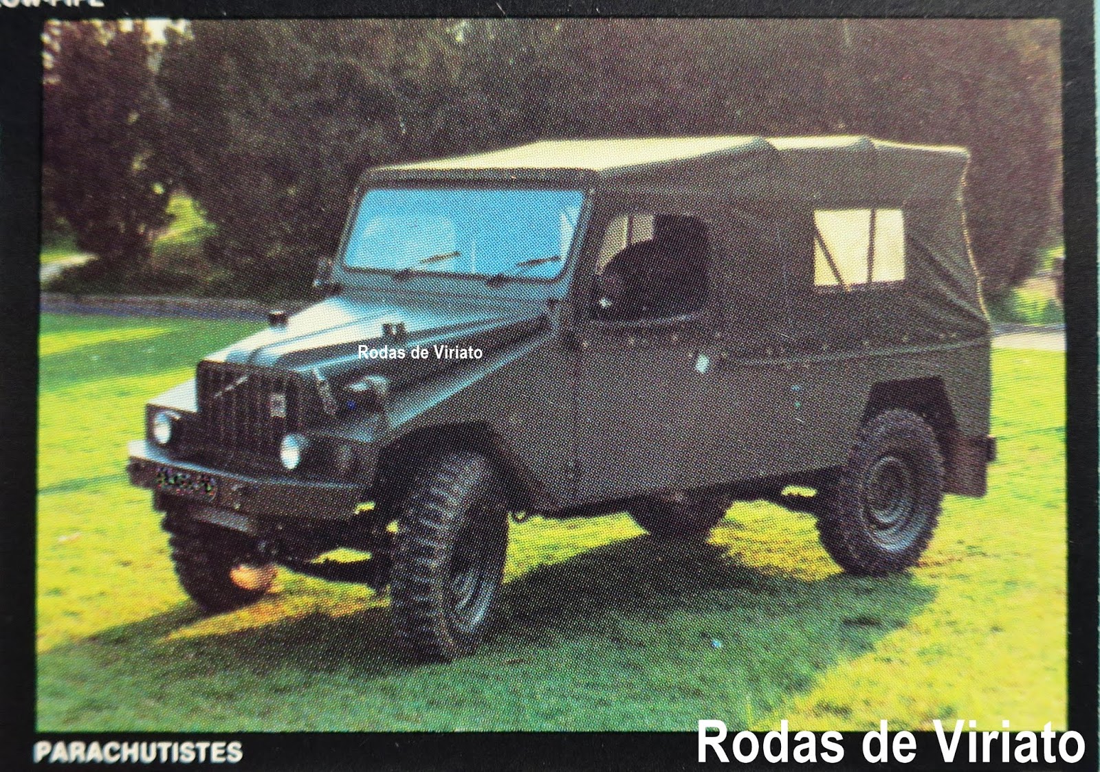 Folheto com jipes UMM Alter - Gama militar paraquedistas [42 anos UMM]