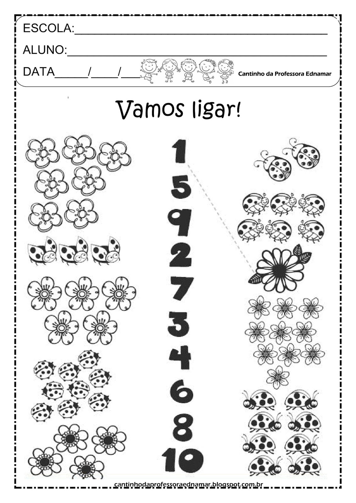 Cantinho da Professora Ednamar: Vamos Contar e Colorir!