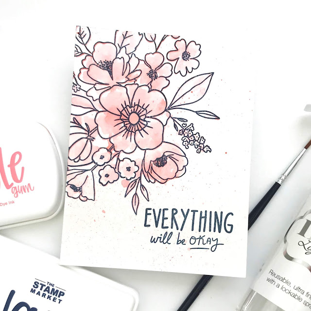 carly tee: how to create an easy handmade card set with the stamp market