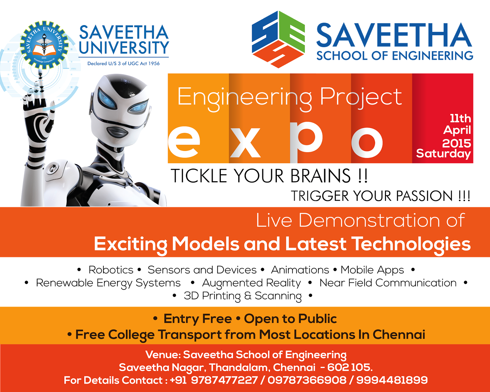 saveetha-news: Saveetha School of Engineering: Project Expo on 11 th ...