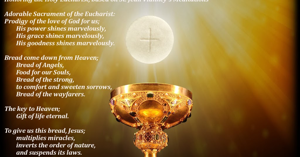Credo. JT Therrien Author Blog : Holy Eucharist Prayer