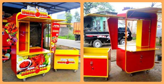 Gerobak Ayam Bakar Rp 5.900.000 | Gerobak Unik Bandung