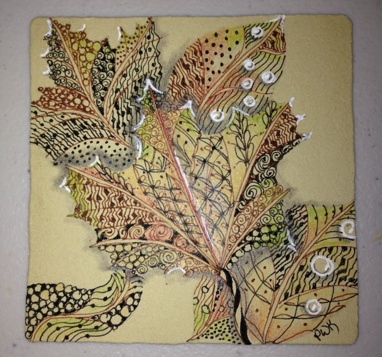 Whimsy by Kelly : Autumn Leaves- Zentangle Inspired Art