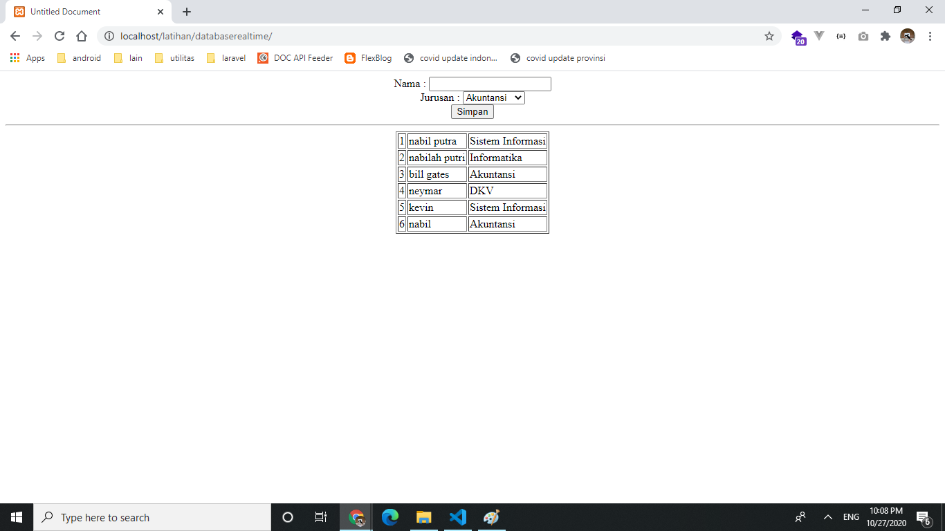 Menampilkan Data Secara Realtime dari Database Mysql Tanpa Reload ... Menampilkan Data Secara Realtime dari Database Mysql Tanpa Reload ...