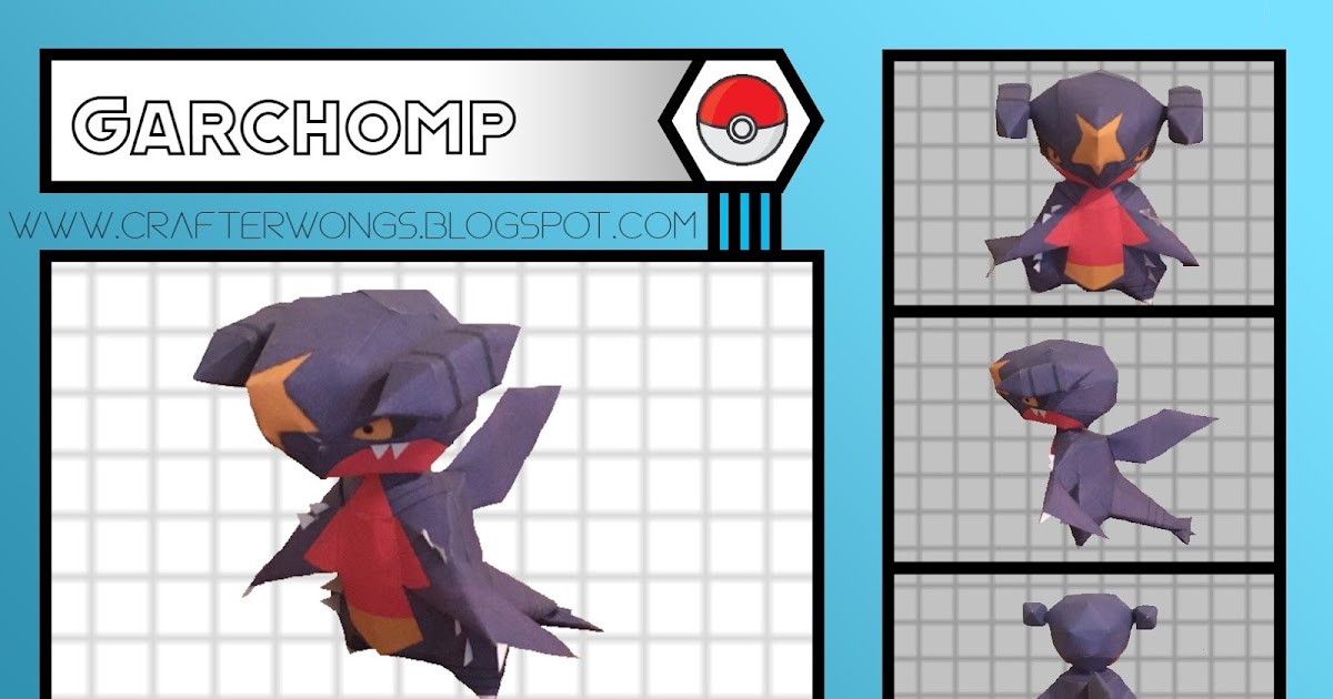 Crafter Wong's Papercraft: Chibi Garchomp