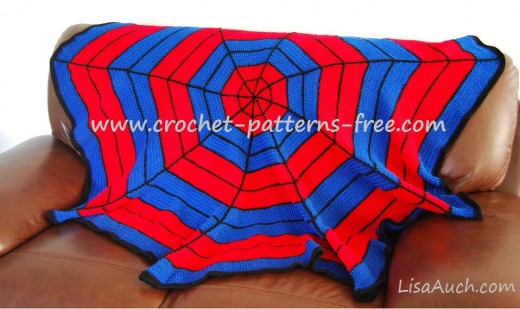 Spiderman inspired Crochet Blanket A Free Pattern