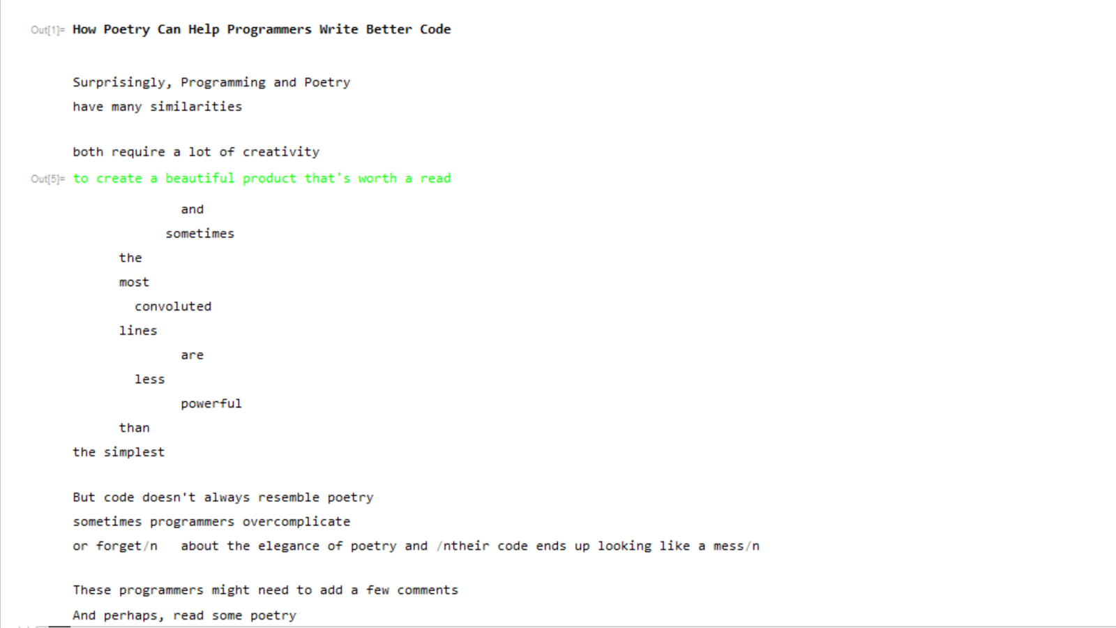 How Poetry Can Help Programmers Write Better Code