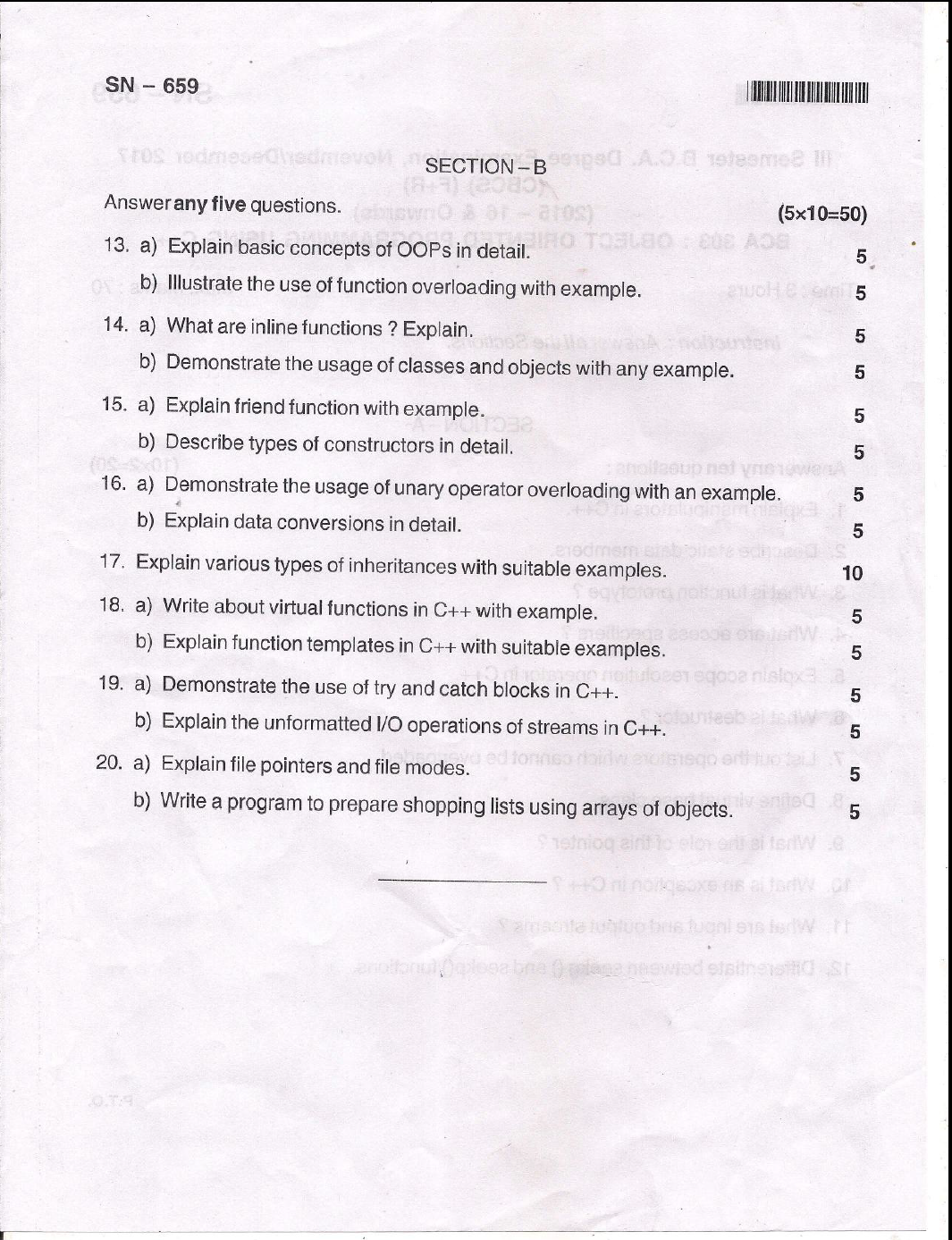 Bangalore University b.c.a. bca 303 : Object Oriented Programming Using ... Bangalore University b.c.a. bca 303 : Object Oriented Programming Using ...
