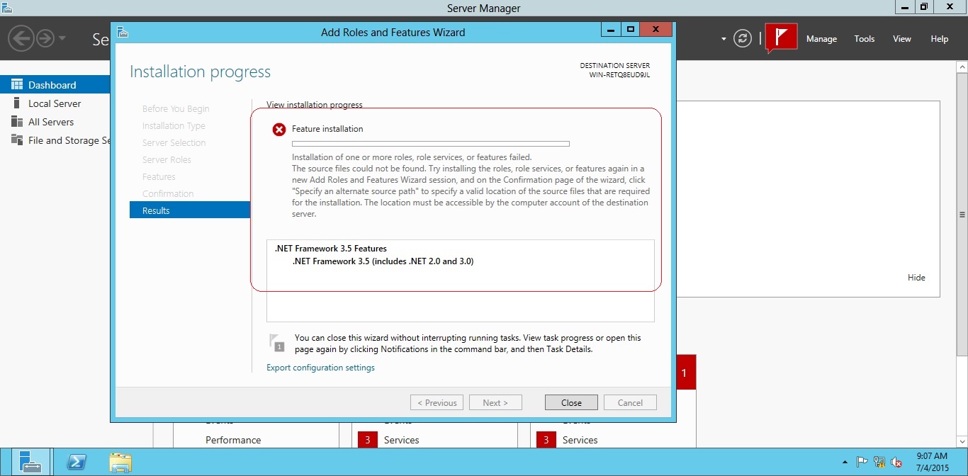 Make It Simple Systemadmin: Enable .NET Framework 3.5 for a local or ...