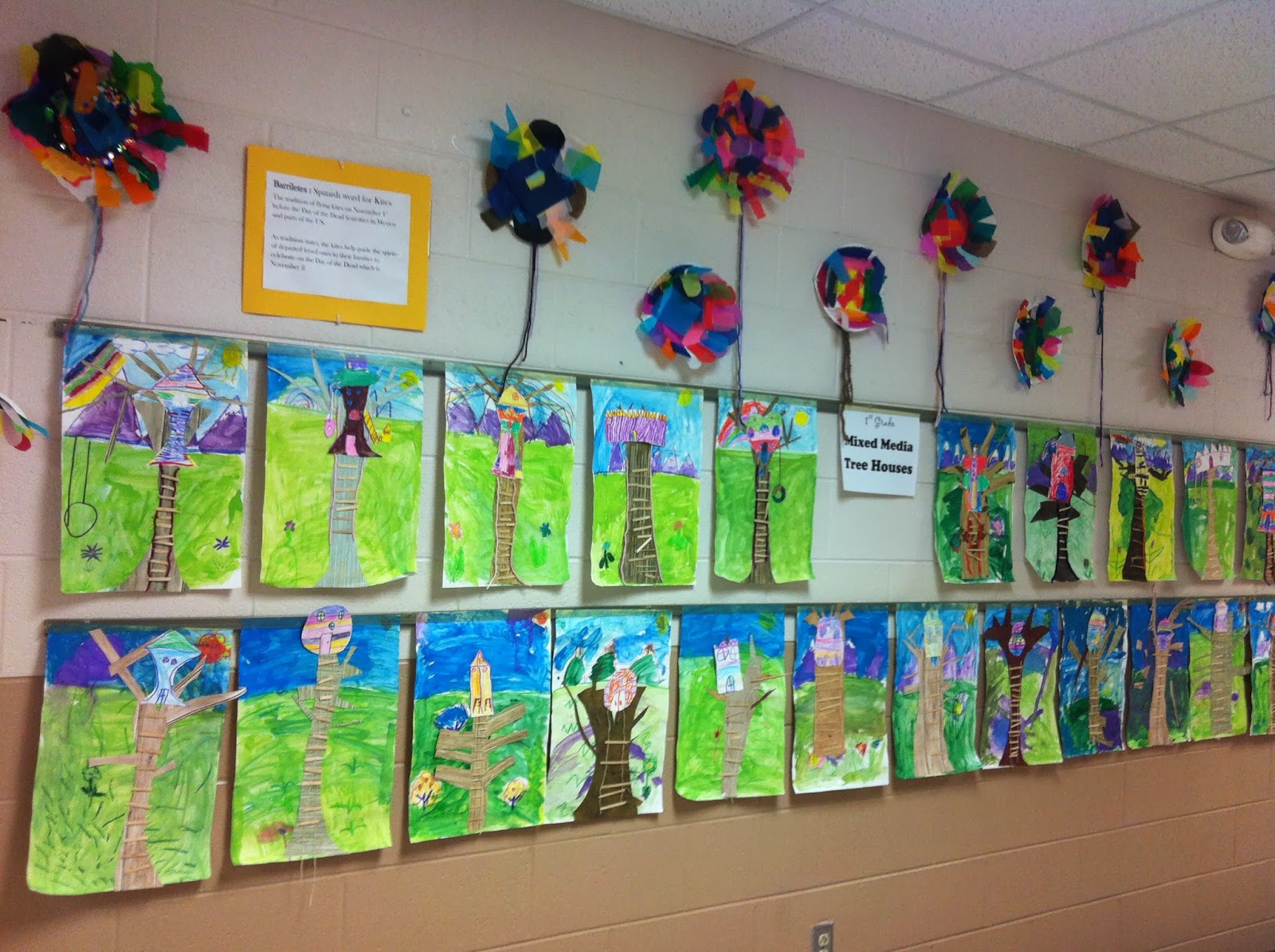 ChumleyScobey Art Room: Finished Treehouses by 1st Grade