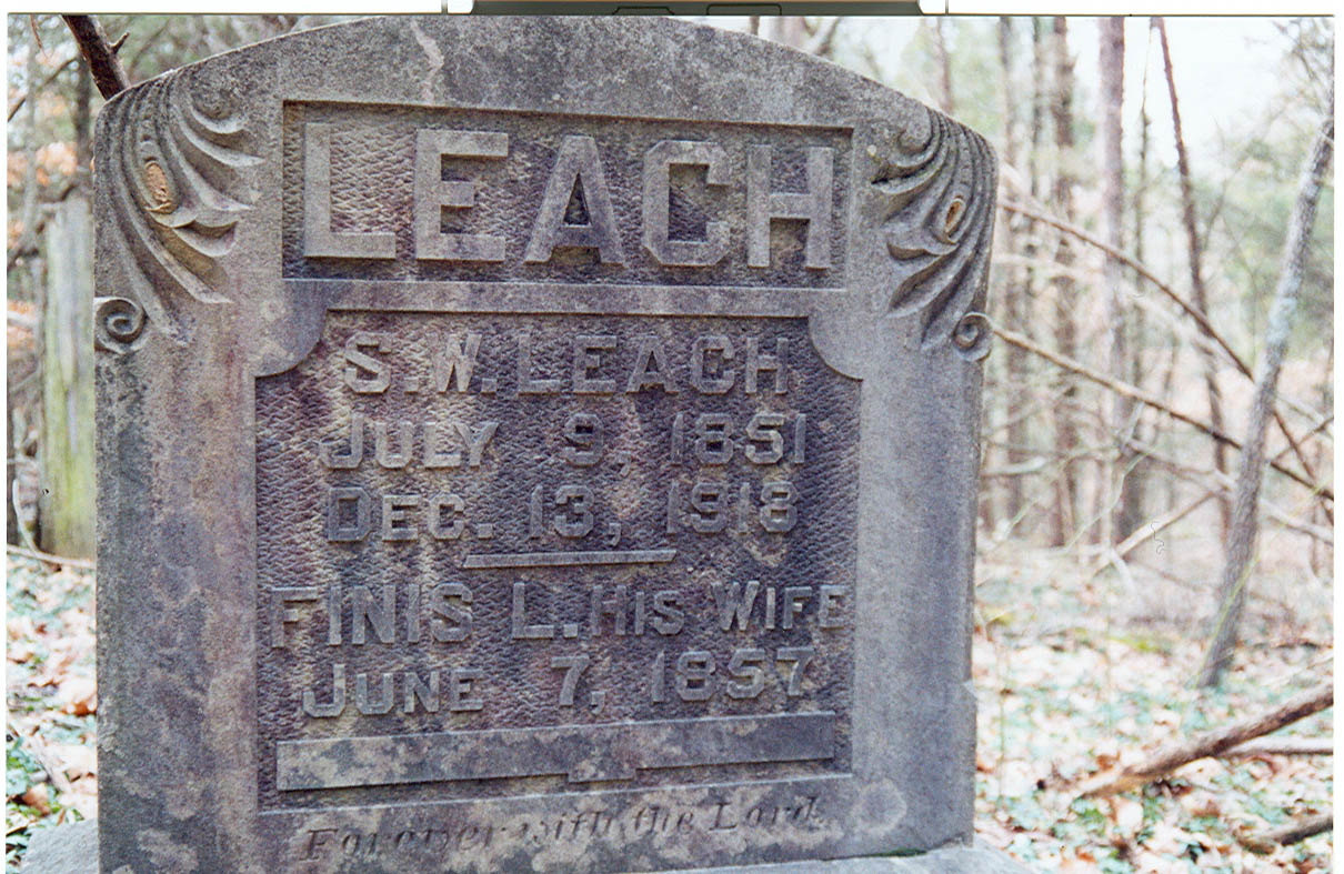 Ohio County, Kentucky History: DAVIS FAMILY & THE LEACH FAMILY CEMETERY