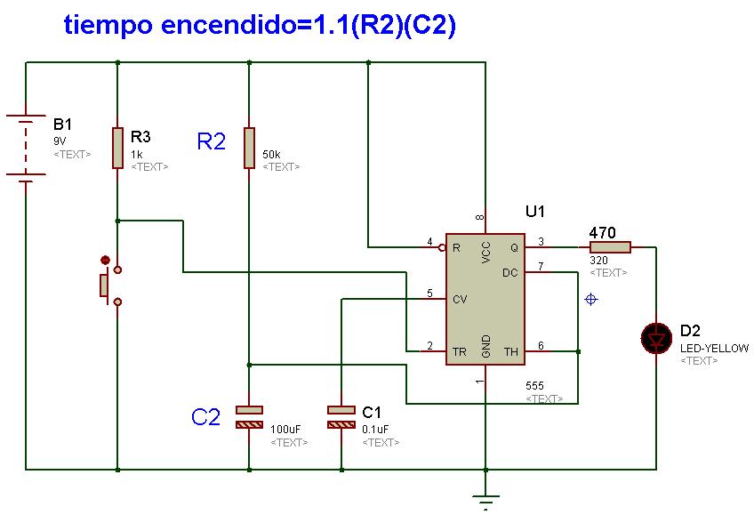 ELECTROMECANICA: 555 monoestable