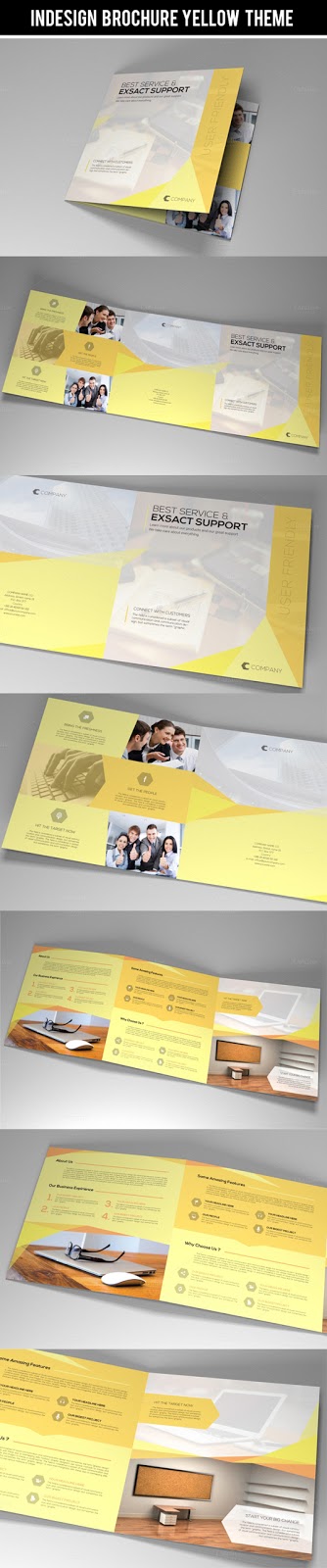 indesign templates indesign templates: Indesign Brochure Yellow theme