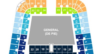 Zonas del Foro Sol concierto One Direction 2013 en Mexico Df | Venta de ...