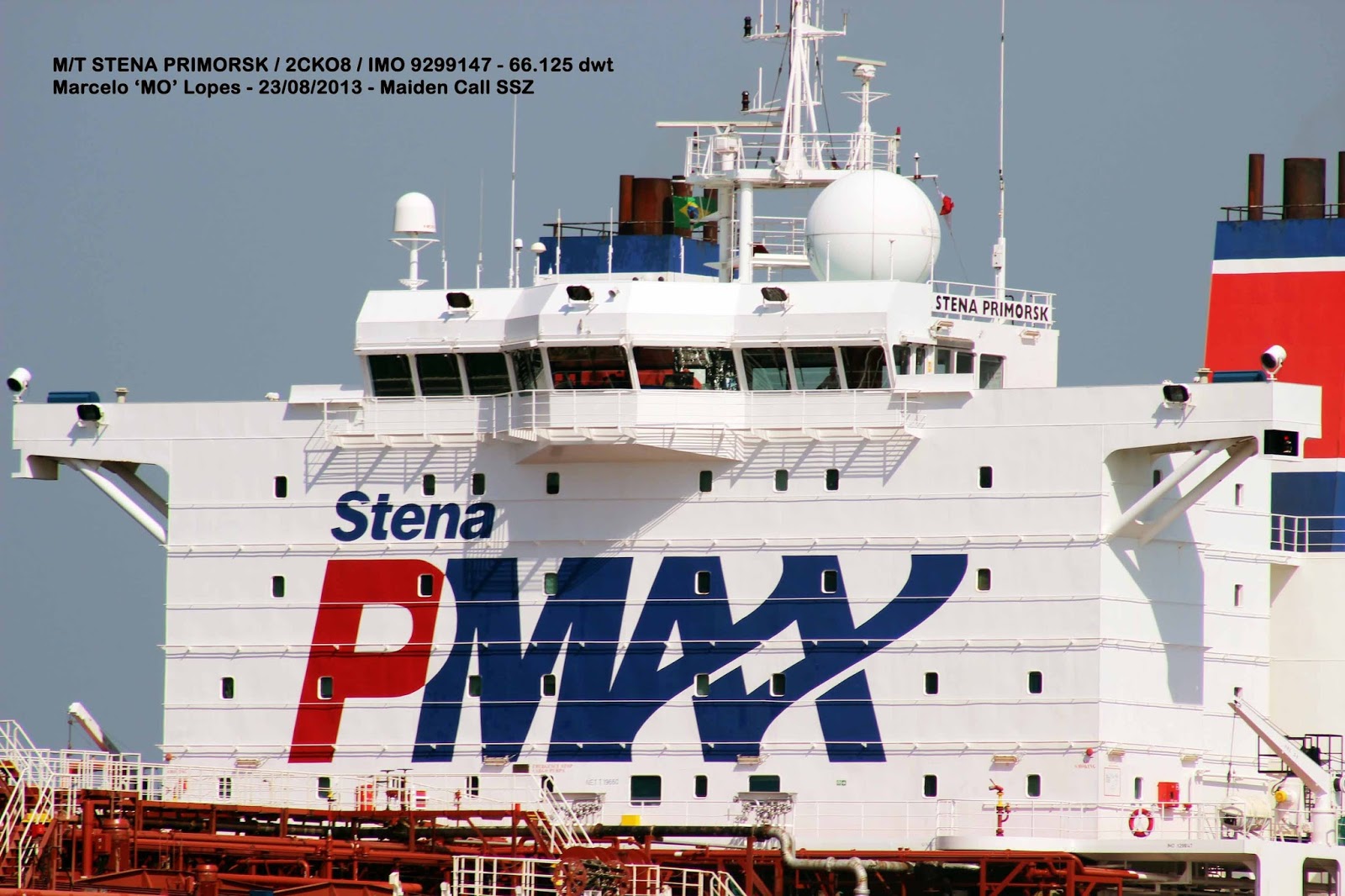 Santos Shiplovers: M/T Stena Primorsk / 2CKO8 - Maiden call Santos of a ...