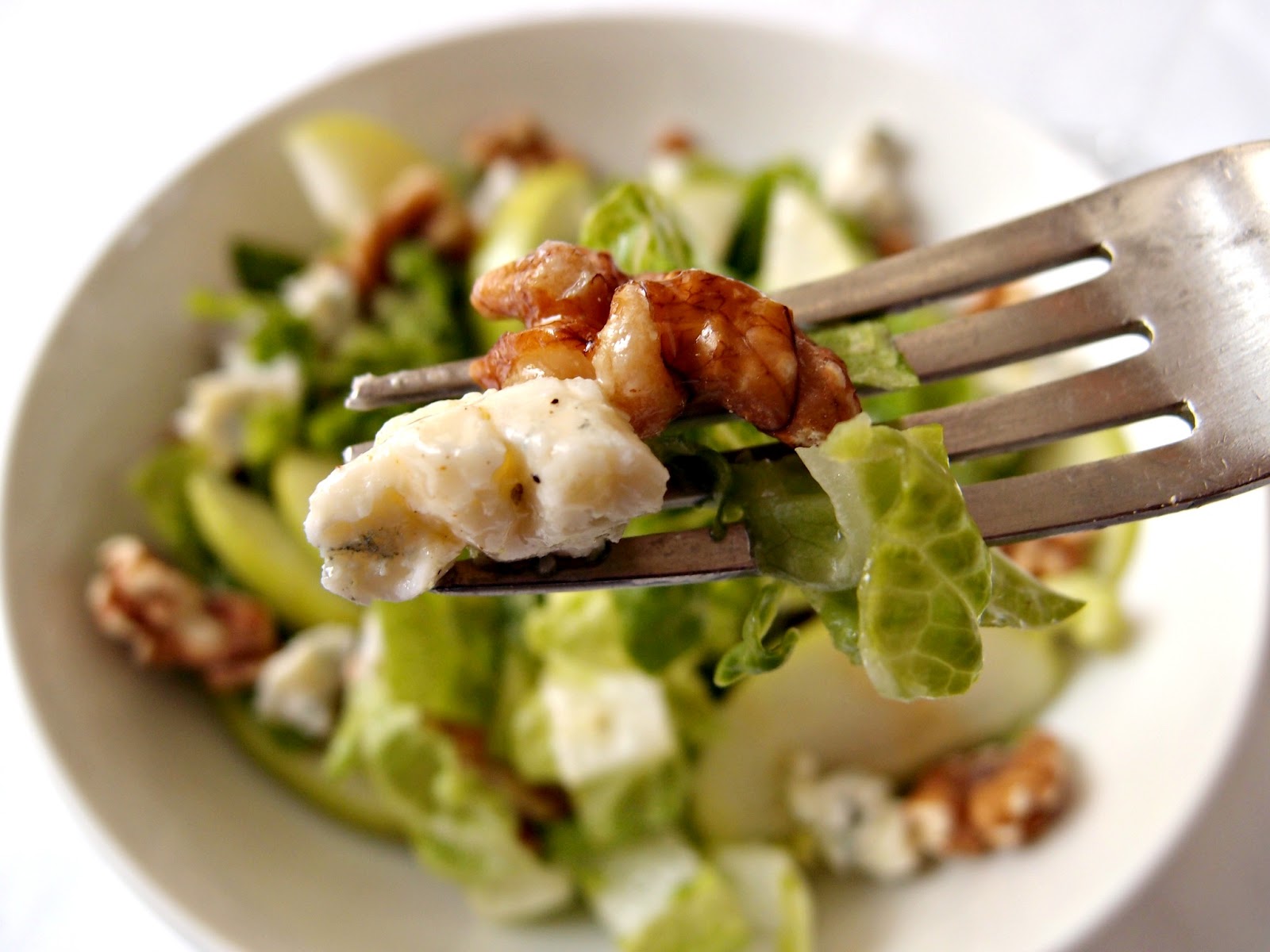 Milk and Honey: Cos Salad with Apples, Walnuts and Blue Cheese