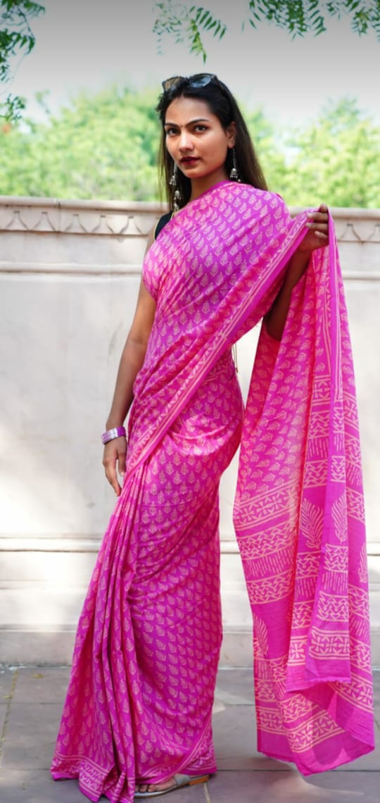 Buy Premium Cotton Malmal Saree - STYLE LIQUID