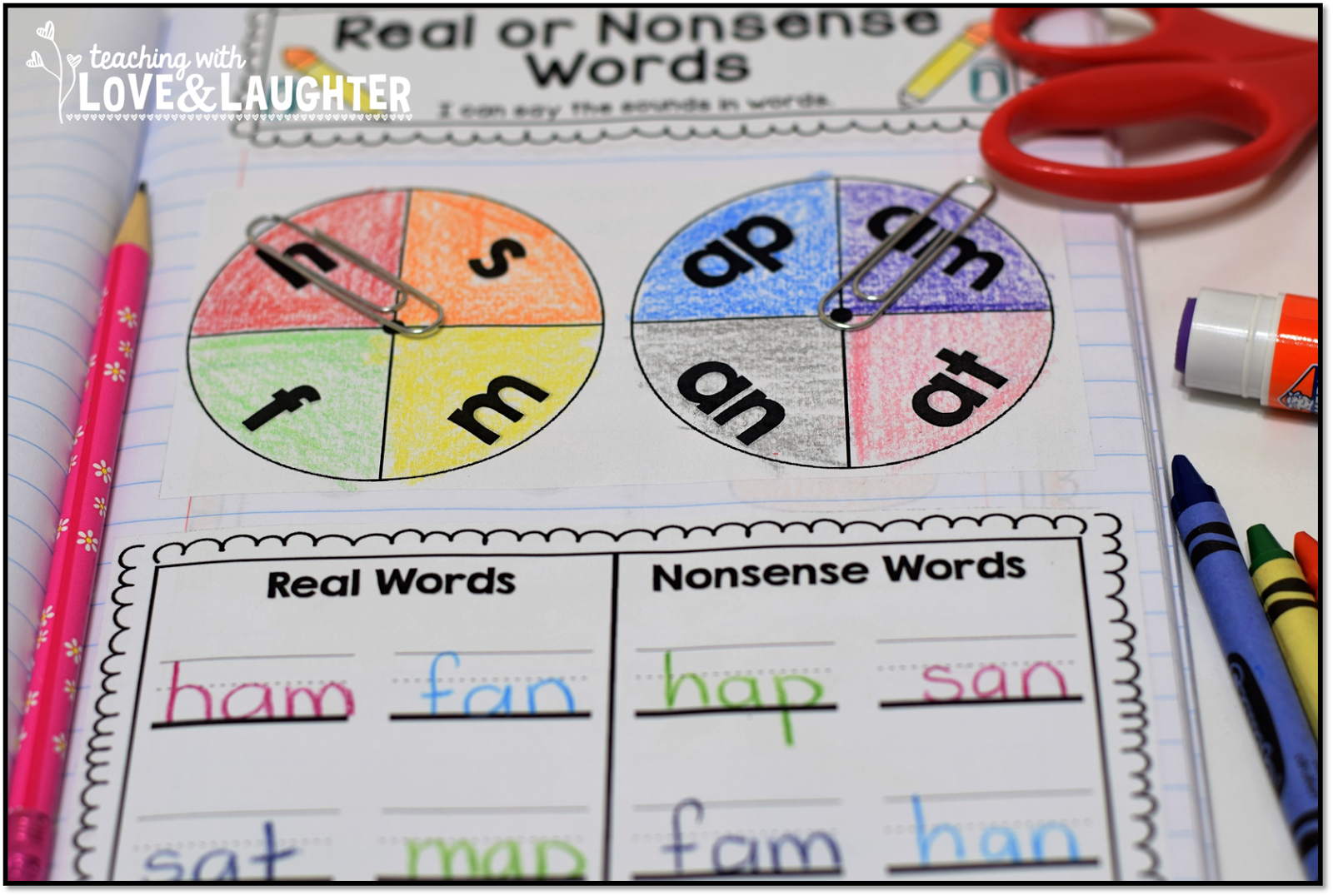 Teaching With Love and Laughter: Kindergarten Phonics Interactive Notebooks