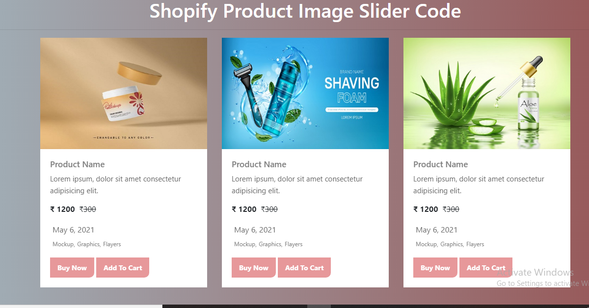 Shopify Product Image Slider Code