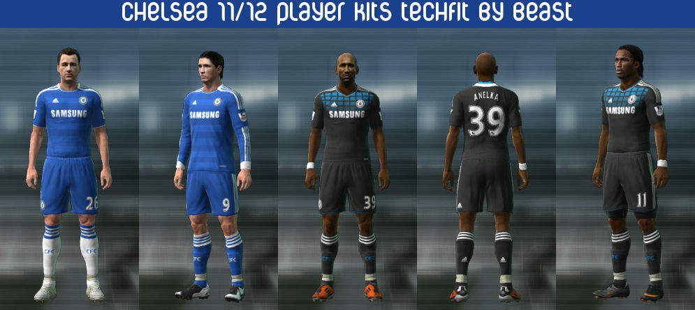 PES 2011 - Chelsea 11/12 Player Kits (Techfit)