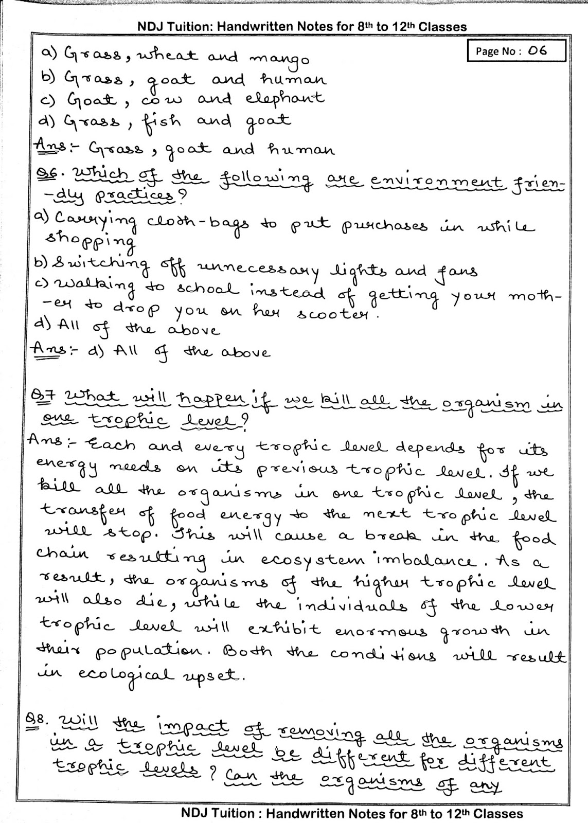 Our Environment Handwritten Notes For Class 10th, 48% OFF