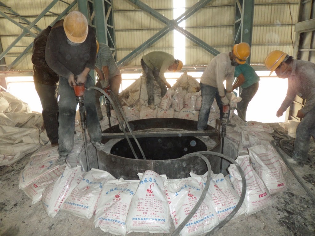 HXS Refractory Ramming Mass: 40Ton induction furnace working lining ...