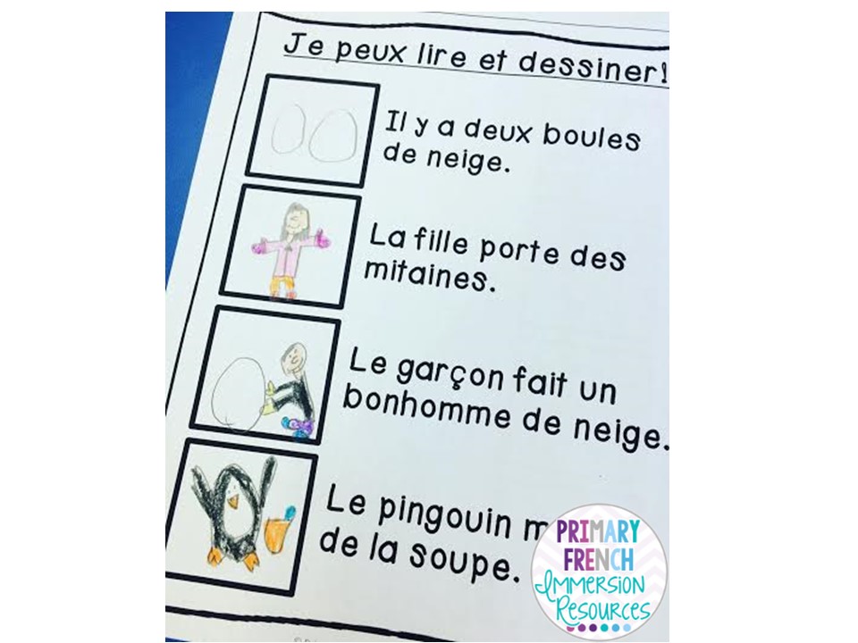 Winter reading and writing - Primary French Immersion Resources