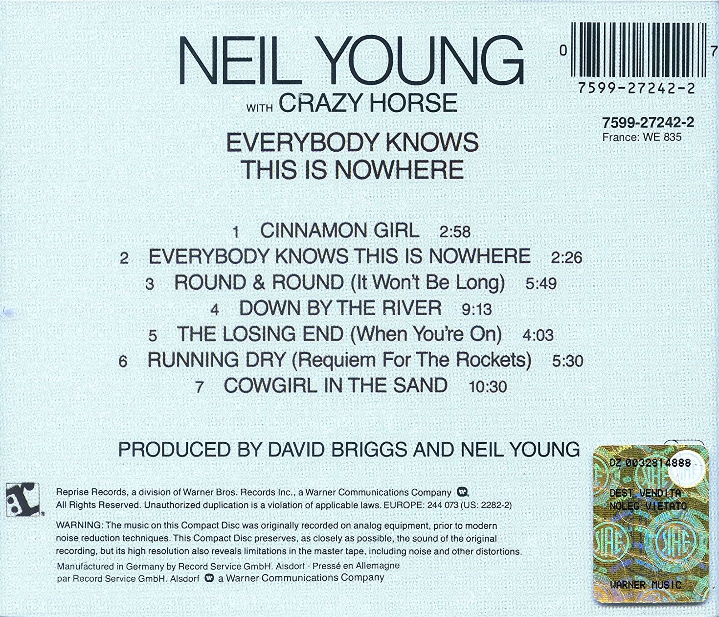 Classic Rock Covers Database: Neil Young - Everybody Knows This Is ...