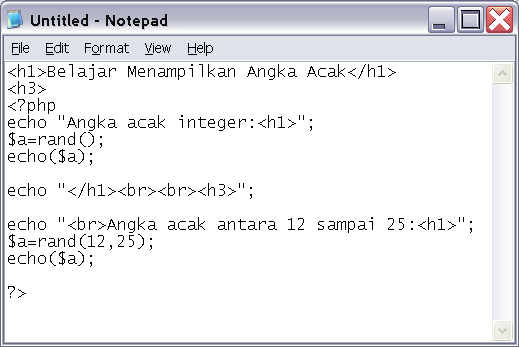Inilah Cara Untuk Menampilkan Angka Random Pada PHP - Niguru Indonesia