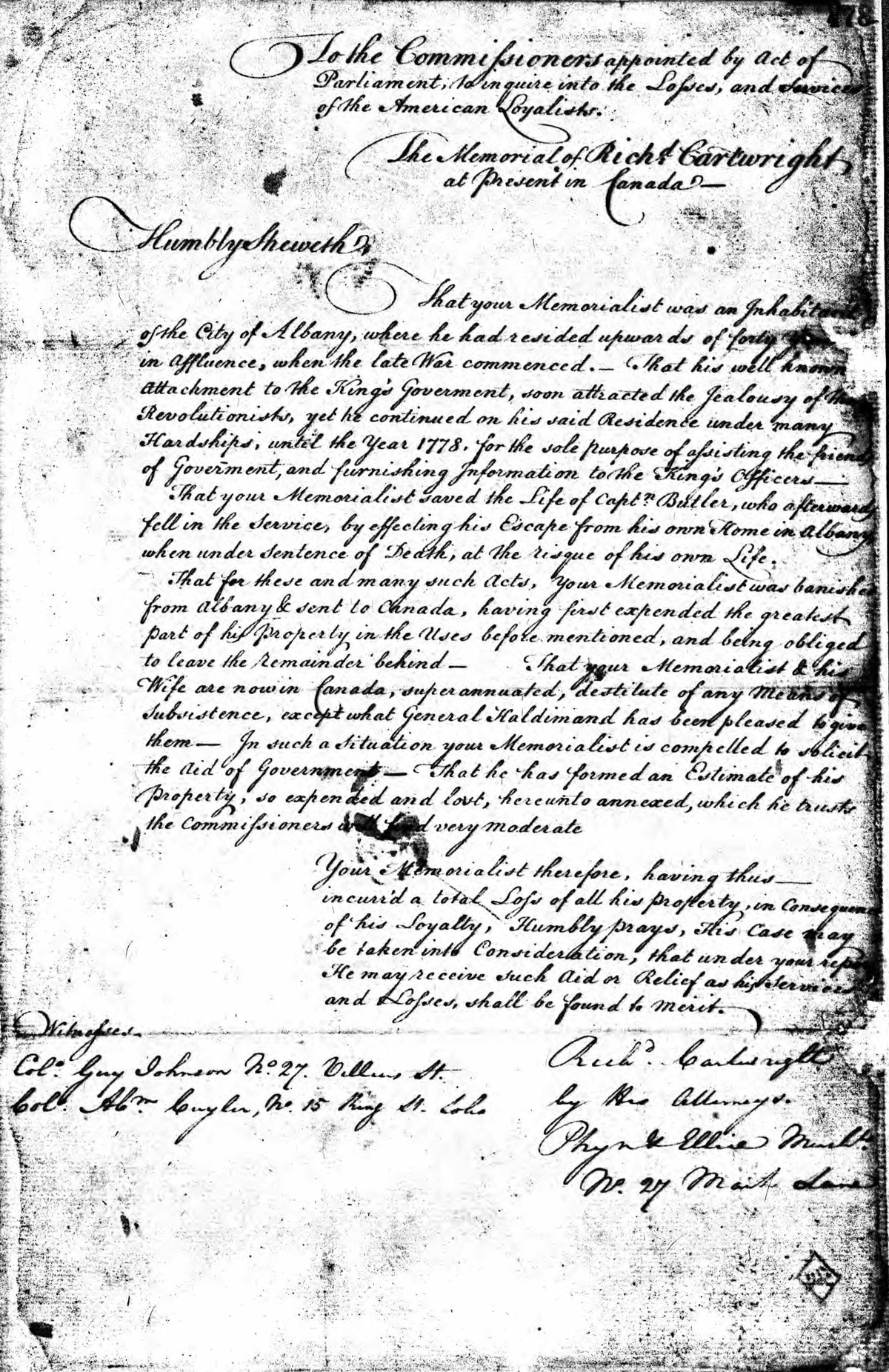 Stalking Dead People: Richard Cartwright: Loyalist, Merchant, and Slave ...