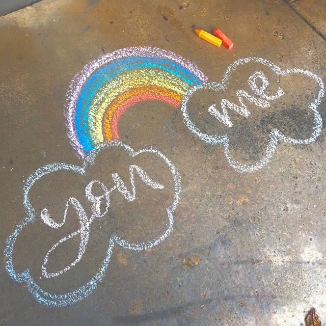 We are in this together sidewalk chalk