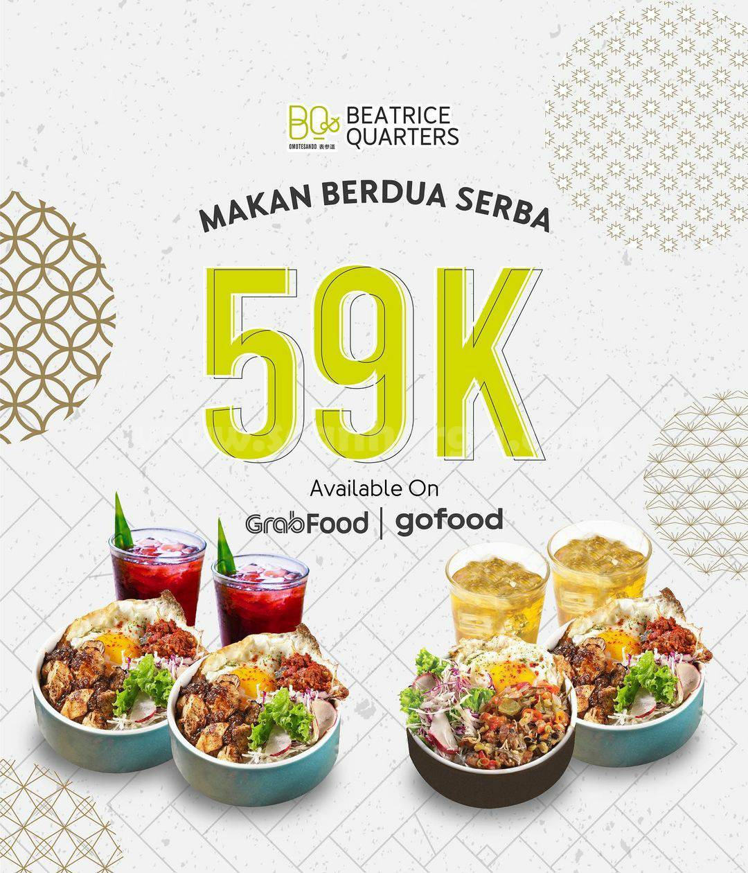 Beatrice Quarters Promo Paket Makan Berdua Serba Rp 59K* - scanharga