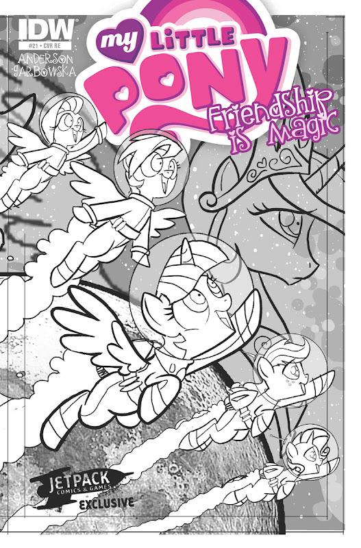 MLP Jetpack Black&white Comic Covers | MLP Merch