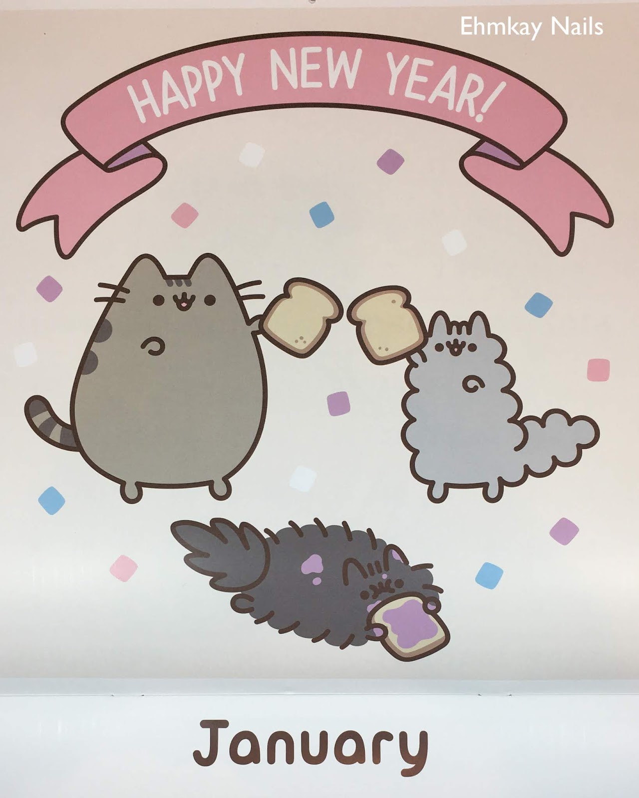 ehmkay nails: Pusheen Calendar Series: Toast to Pusheen