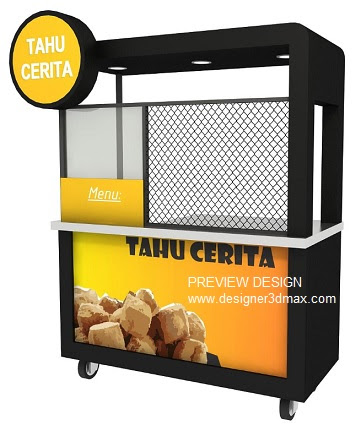 Preview Design Booth Makanan Lighting Besi Wiremesh - ARUSHA_BOOTH