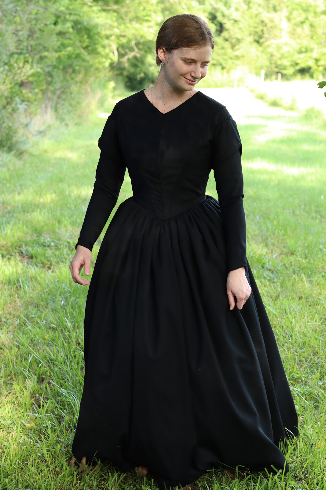 The Sewing Goatherd: Making the 1840's Black Wool Dress With a ...