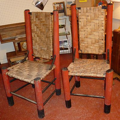 Antiques On Kent: -SOLD- Pair of Rustic Handmade Chairs (possibly from ...