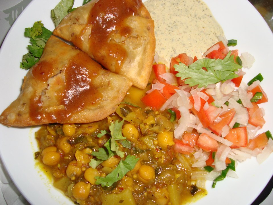 Pakistani Kitchen Samosa Chaat