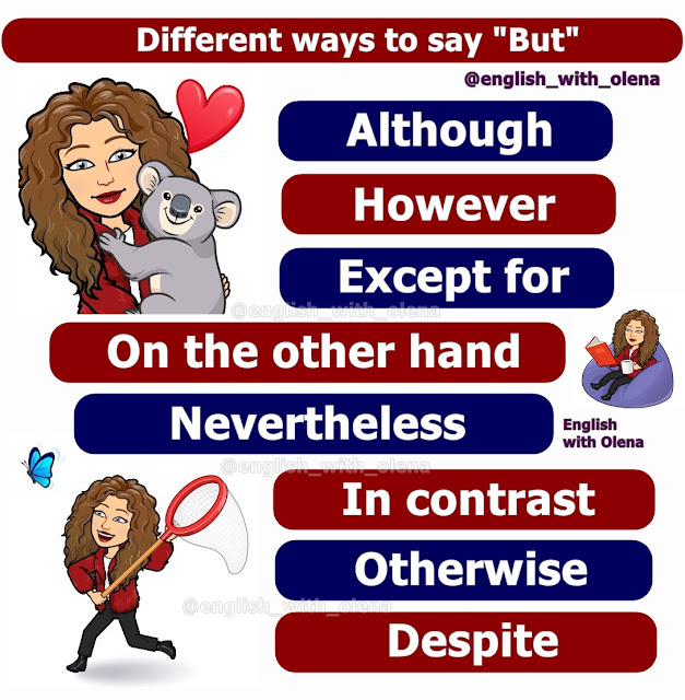 English with Olena: Different ways to say “But”