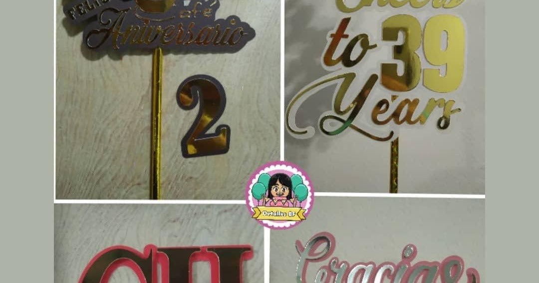 Topper Doble Capa con Metalizado - Mis Toppers Tus Toppers