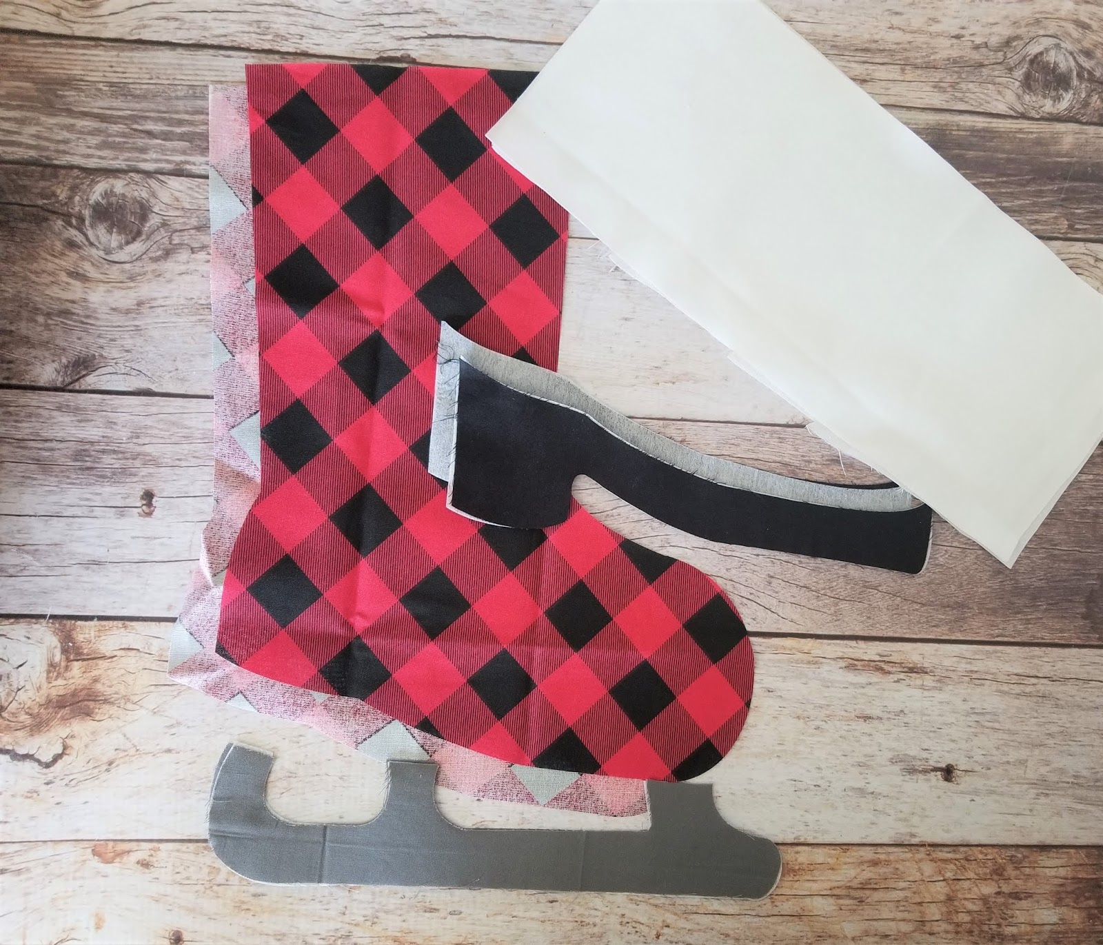 Free Ice Skate Christmas Stocking PDF Pattern + SVG Cut File | Sew ...