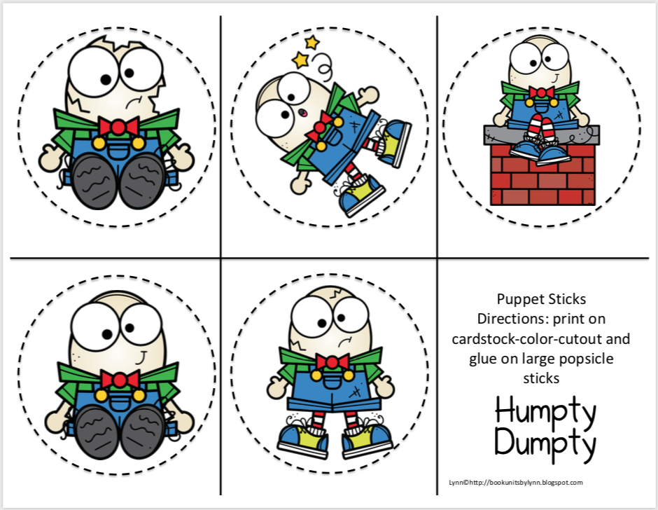 Humpty Dumpty BULLETIN BOARD ~ Book Units by Lynn