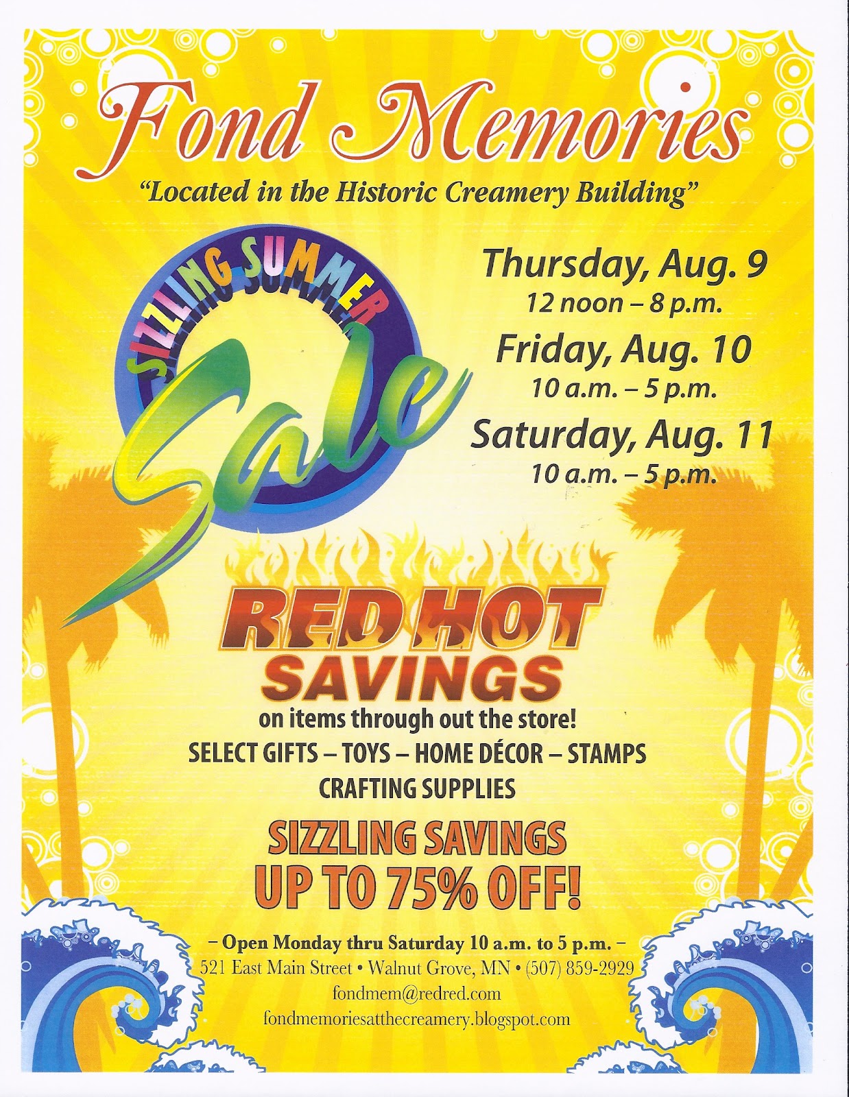 Fond Memories: 15% OFF STOREWIDE!!!! OPEN UNTIL 8PM THURSDAY NIGHT