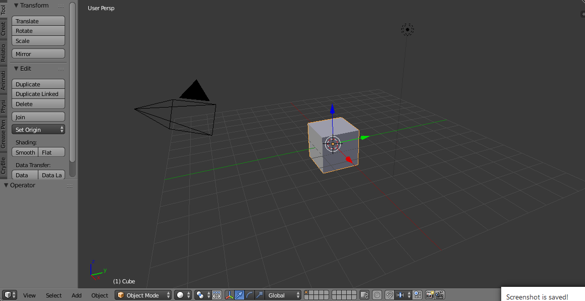 Tampilan Default Blender | DELOREAN