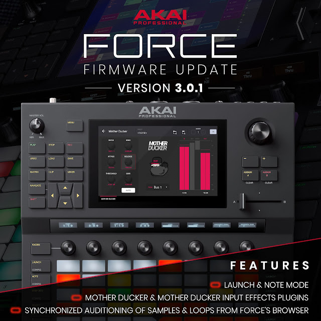 MATRIXSYNTH: Akai Professional® Announces 3.0.1 Firmware Update for Force