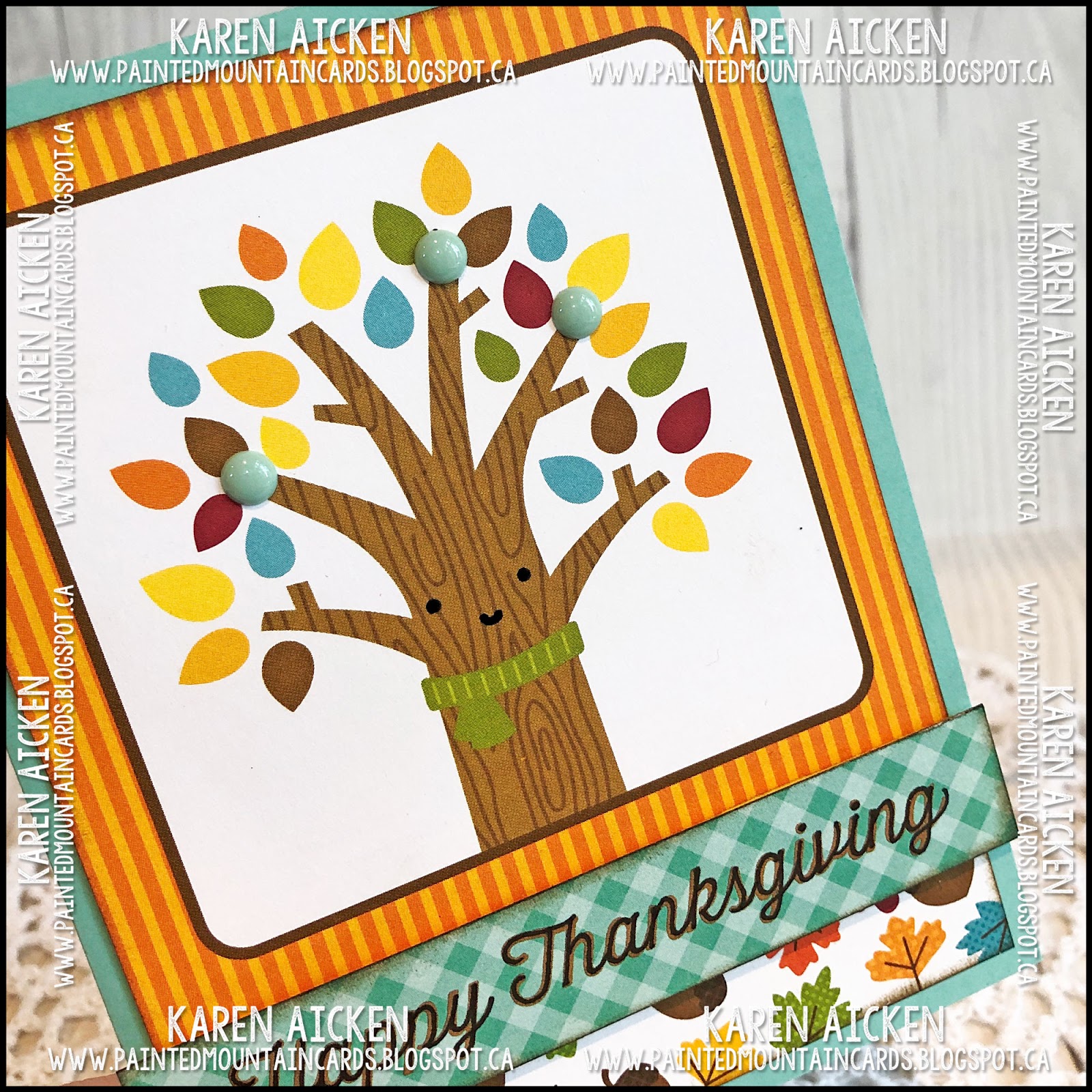 Painted Mountain Cards: Two Thanksgiving Cards from Journal Cards