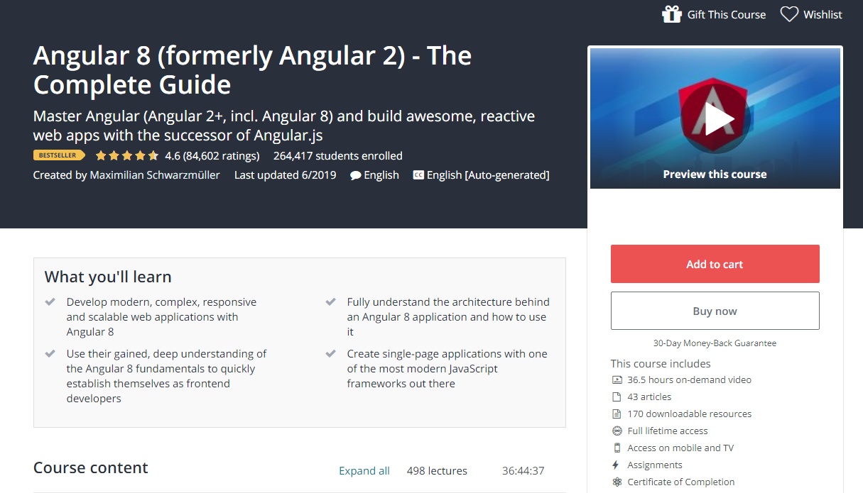 Learn Angular 8 Formerly Angular 2 The Complete Guide Udemy 100 Free For Limited Time